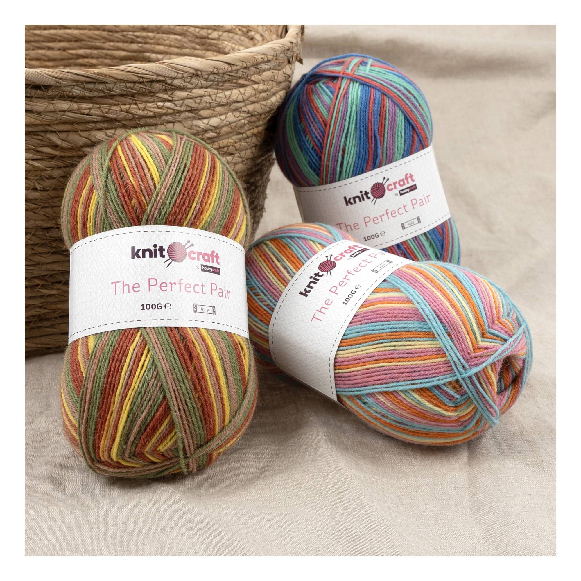 Knitcraft Pastel Stripe The Perfect Pair Yarn 100g | Hobbycraft