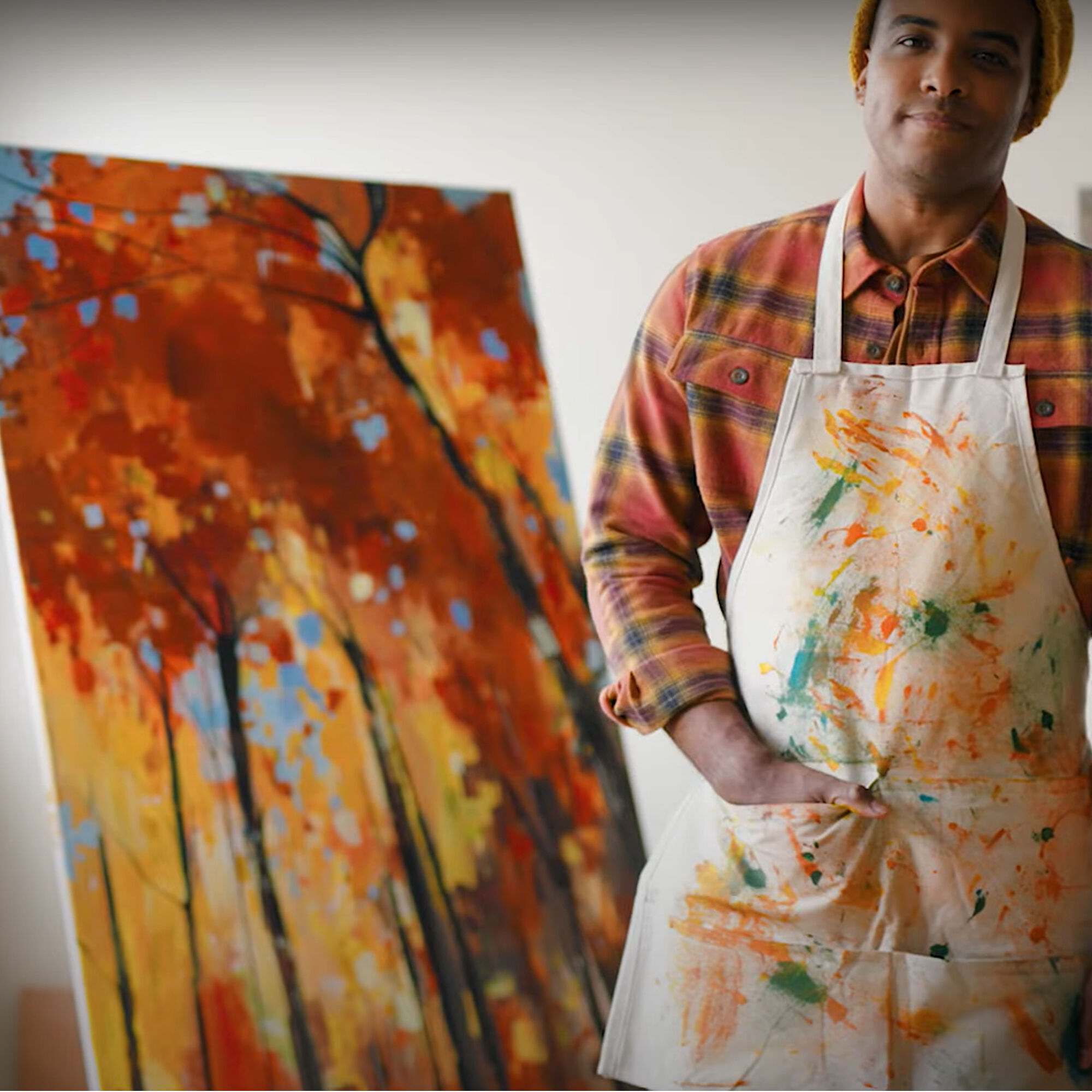 How to Create an Autumnal Mixed Media Painting | Hobbycraft