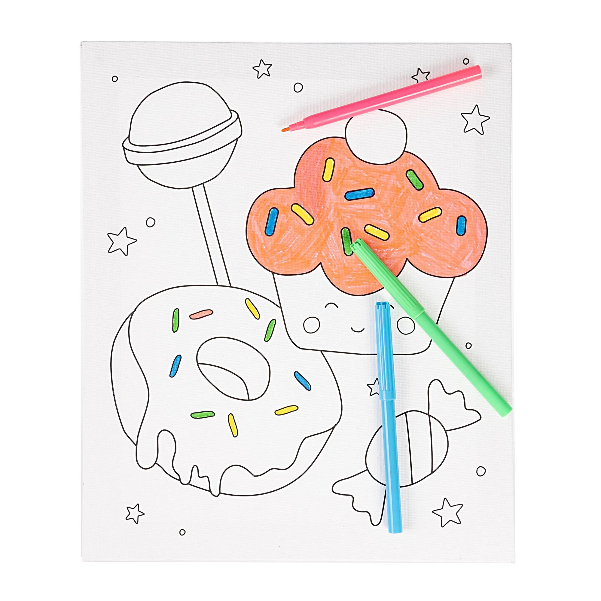 Cake Colour-in Canvas | Hobbycraft