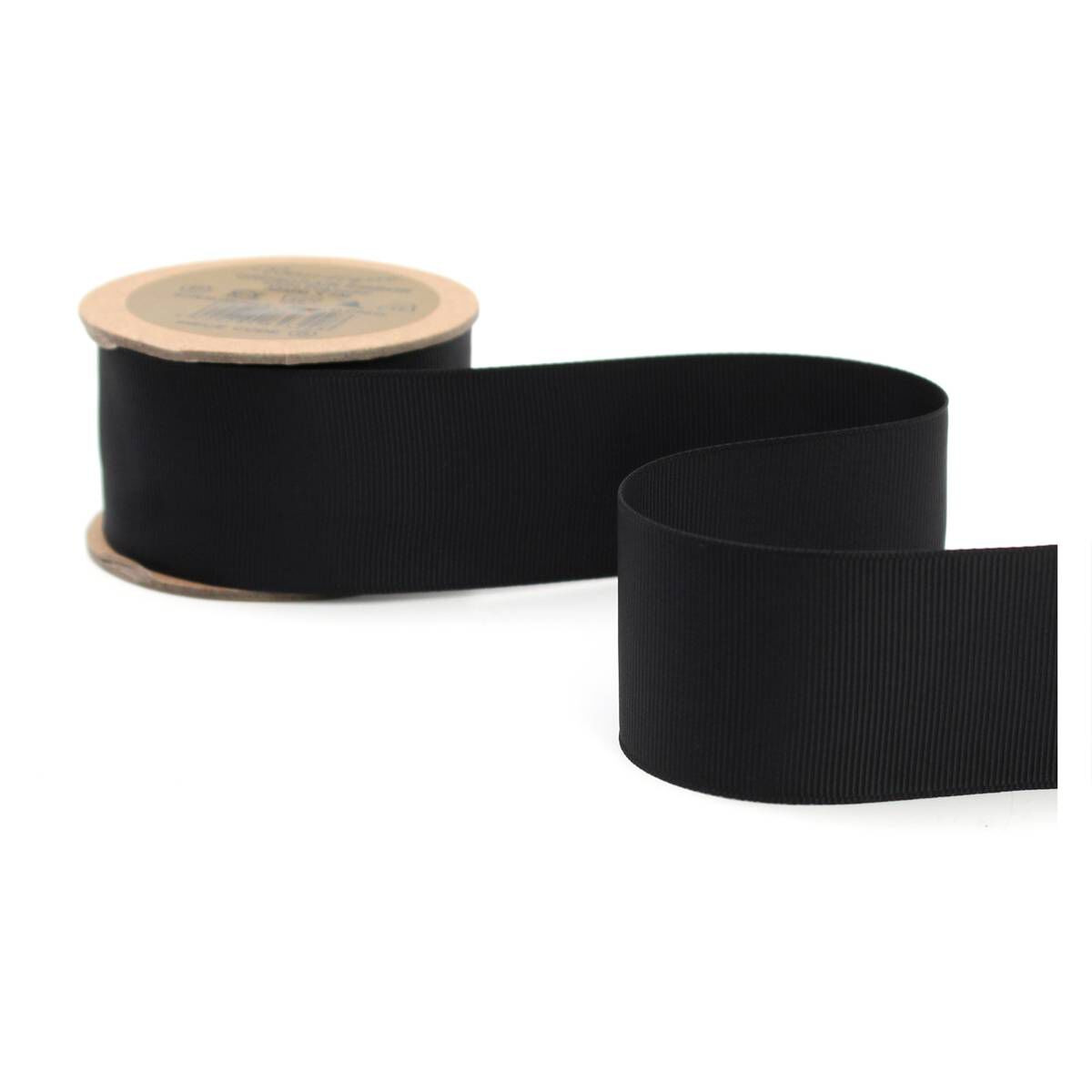 Black Grosgrain Ribbon 38mm x 5m | Hobbycraft