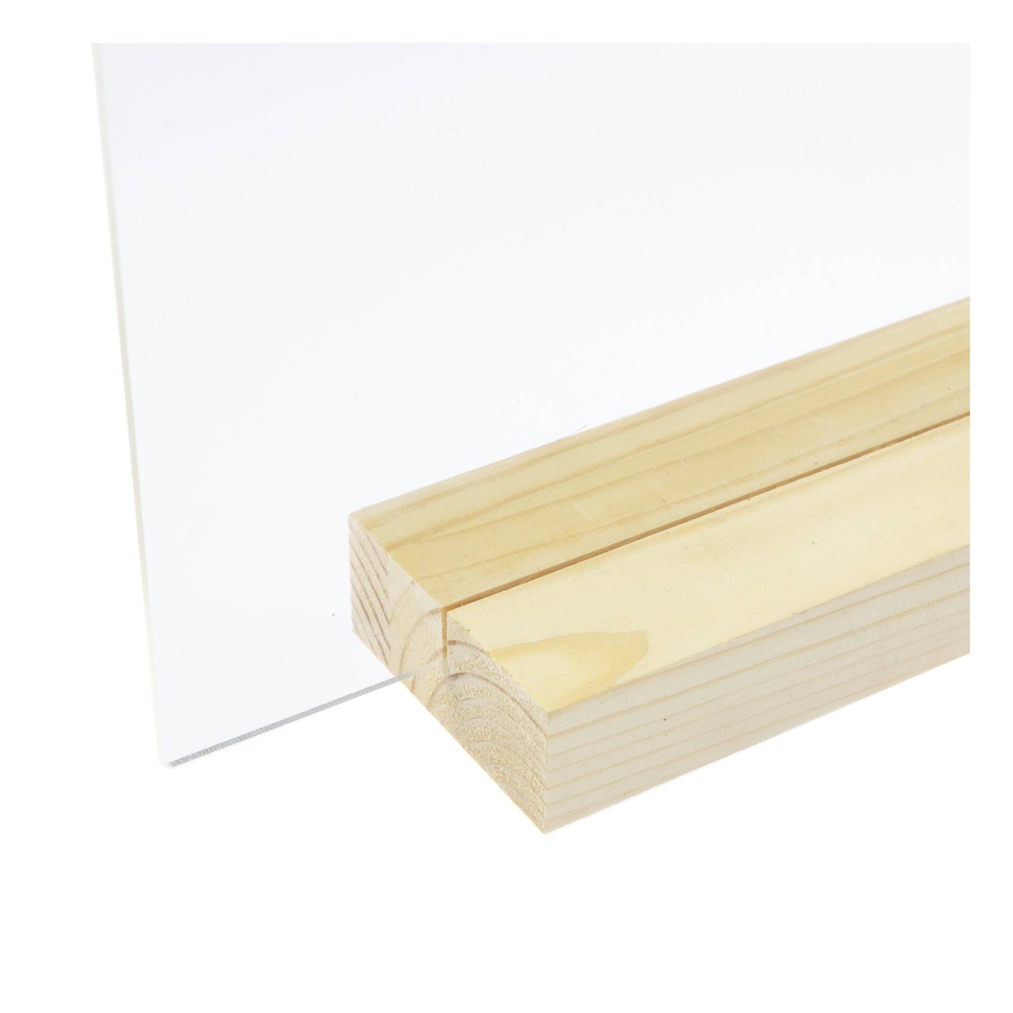 Clear Rectangle Acrylic Table Sign 41.5cm | Hobbycraft