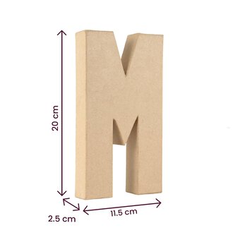 Mache Letter M 20cm | Hobbycraft