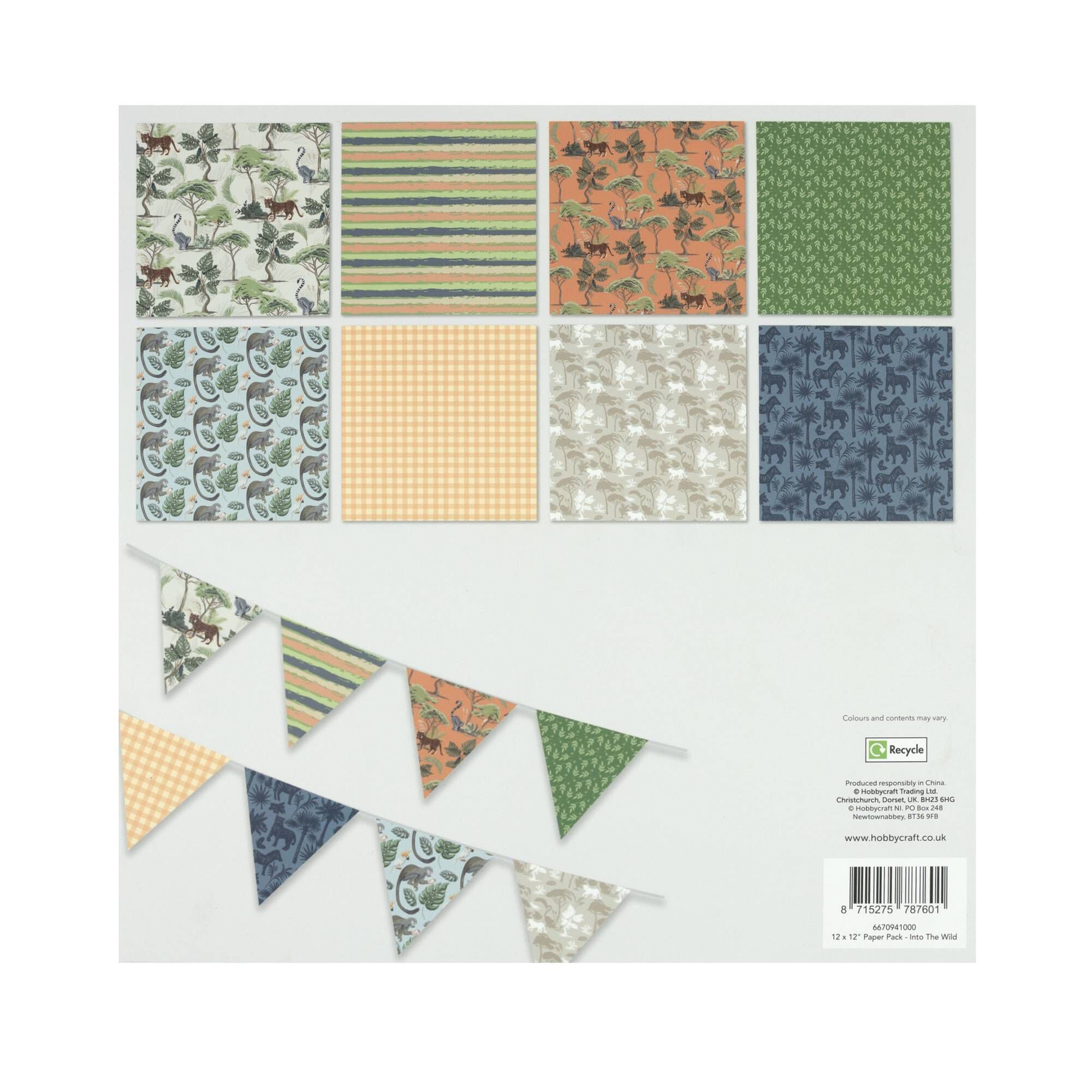 Into The Wild 12 x 12 Inches Paper Pack 32 Sheets | Hobbycraft