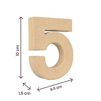 Mini Mache Number 5 10cm | Hobbycraft
