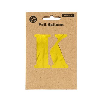 Gold Foil Letter K Balloon | Hobbycraft