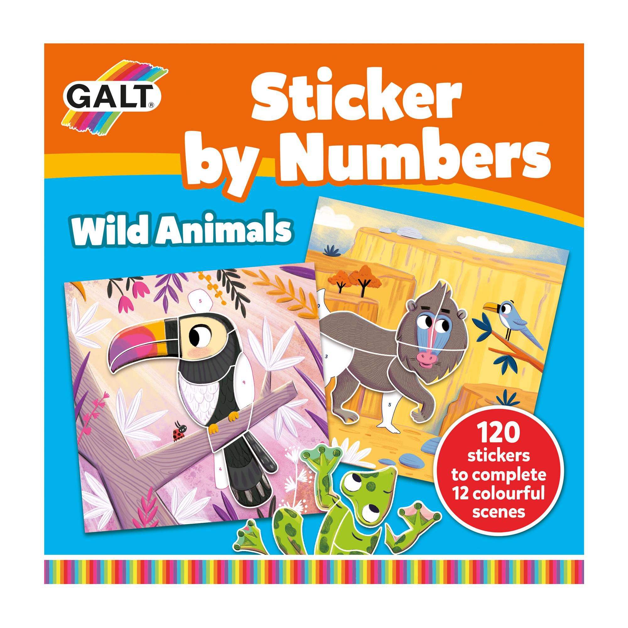 Galt Wild Animal Sticker by Numbers | Hobbycraft