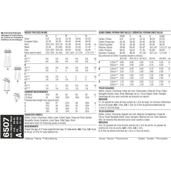 New Look Women's Dress and Top Sewing Pattern 6507 | Hobbycraft