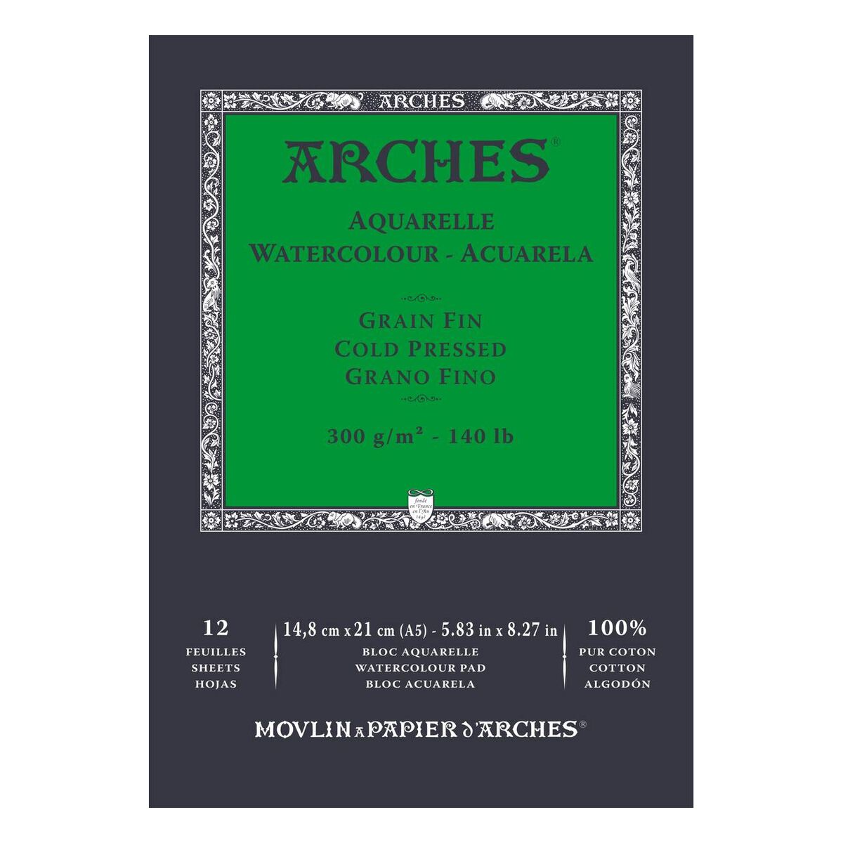 Arches Cold Pressed 300g Watercolour Paper A5 12 Sheets | Hobbycraft