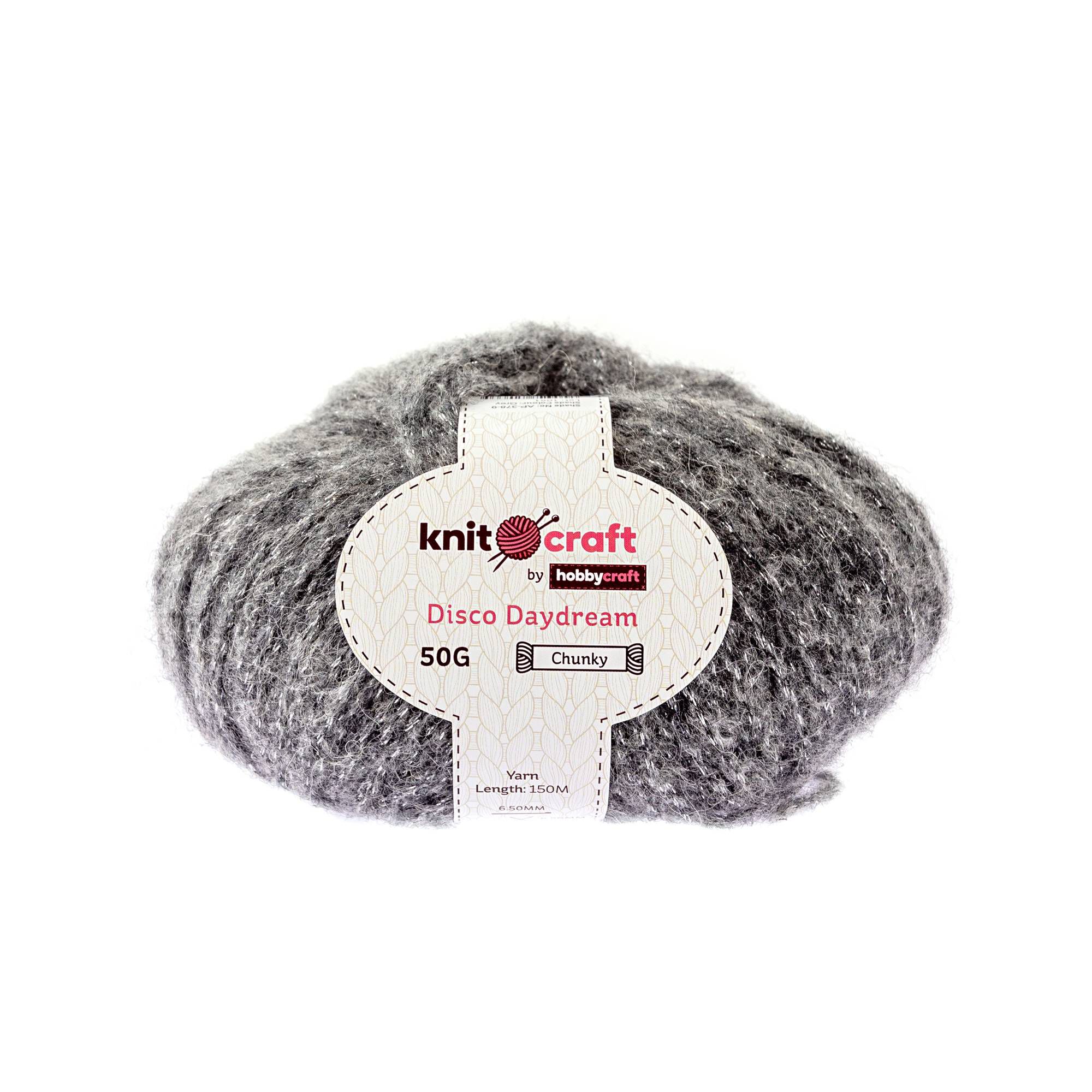 Knitcraft Grey Disco Daydream Chunky Yarn 50g | Hobbycraft
