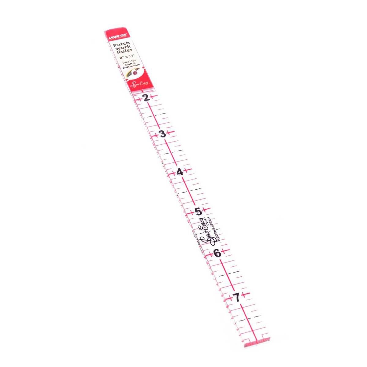 Sew Easy Patchwork Ruler 8 x 0.5 Inches | Hobbycraft