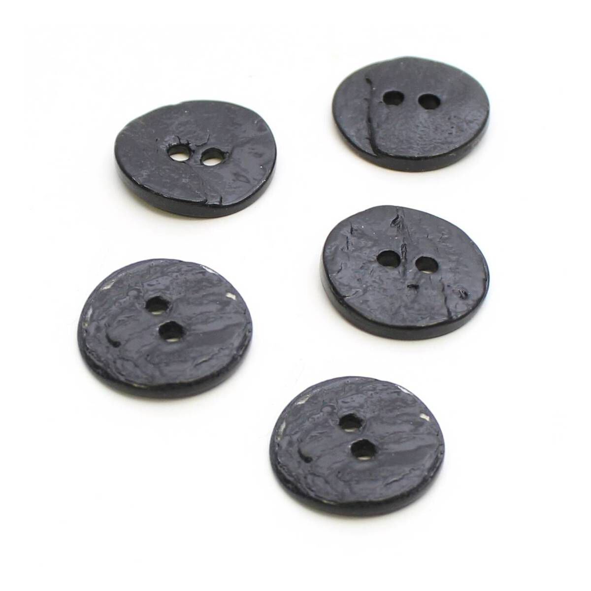 Hemline Black Shell Mother of Pearl Button 5 Pack | Hobbycraft