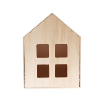 Wooden House with Drawer 20cm | Hobbycraft