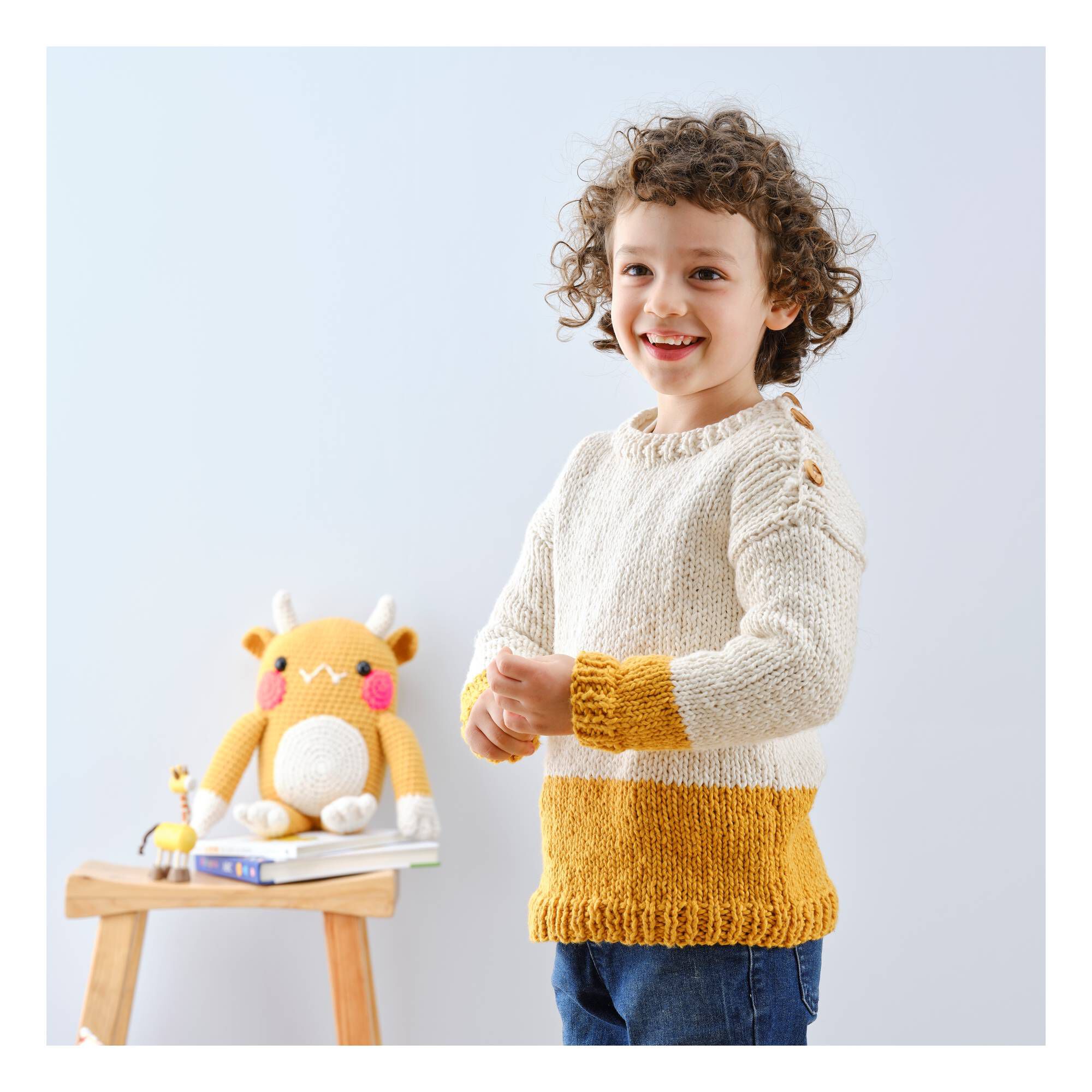 Knitcraft Colour Block Children’s Jumper Digital Pattern 0294 | Hobbycraft
