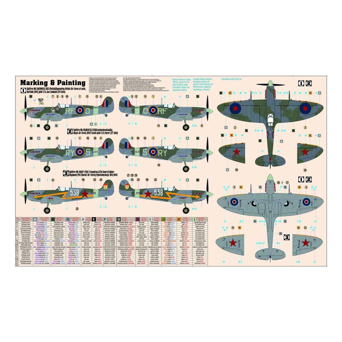 MisterCraft Spitfire Mk.VB 303 Squadron Model Kit 1:72 | Hobbycraft