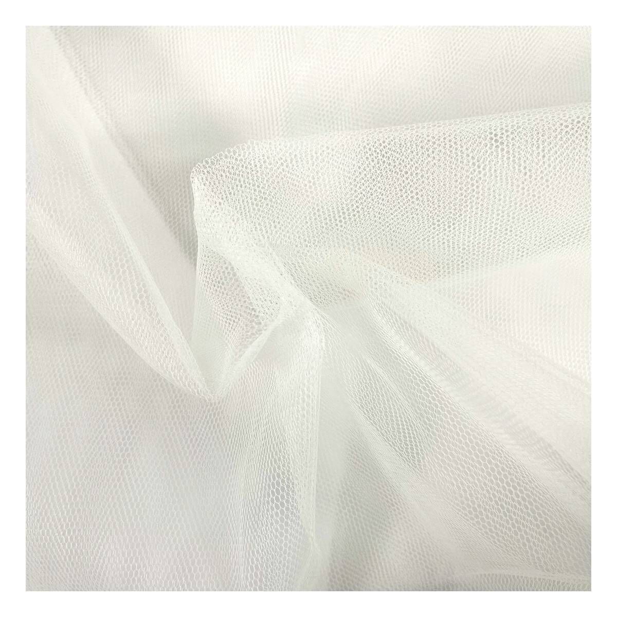 Ivory Nylon Dress Net Fabric by the Metre | Hobbycraft