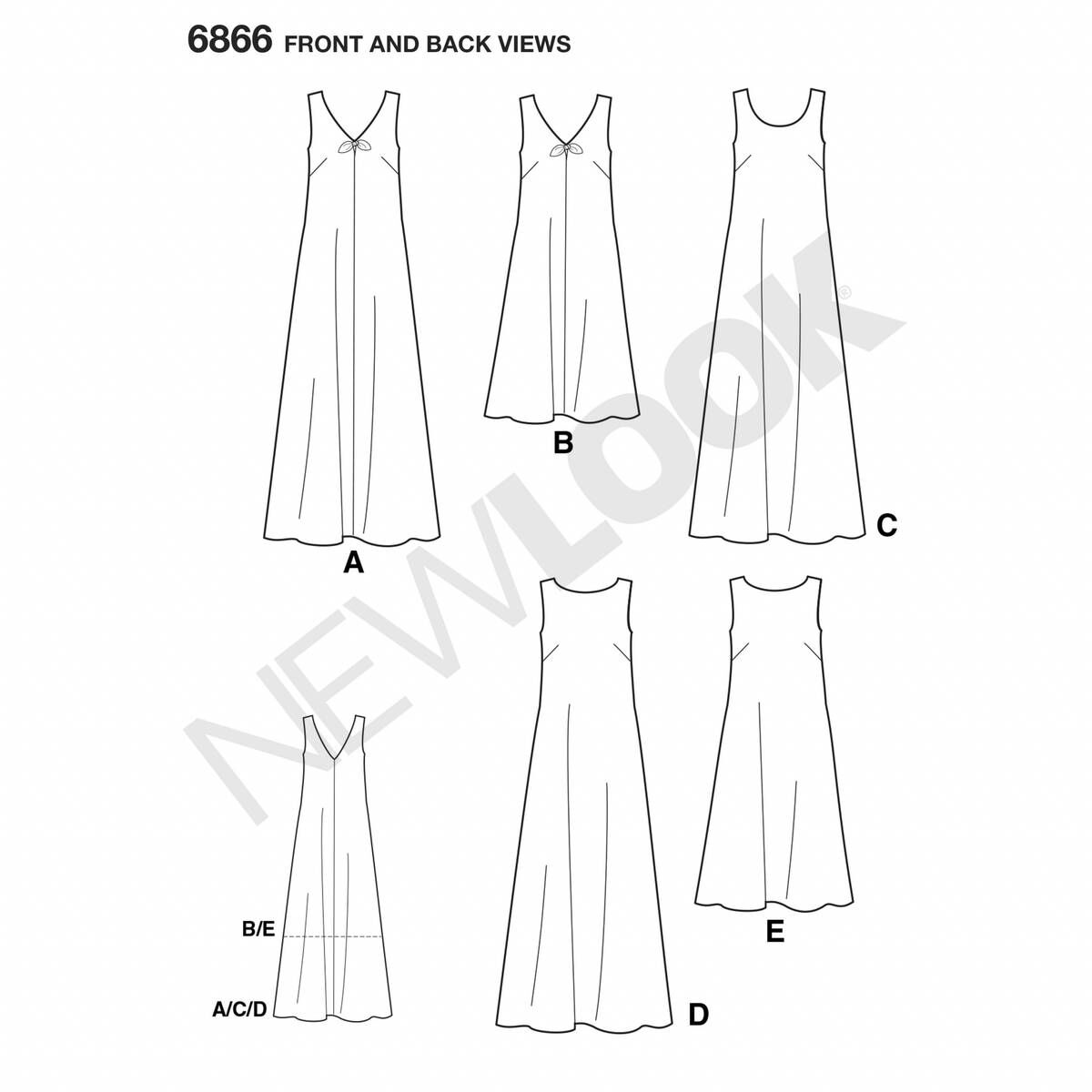 New Look Women’s Dress Sewing Pattern 6866 | Hobbycraft