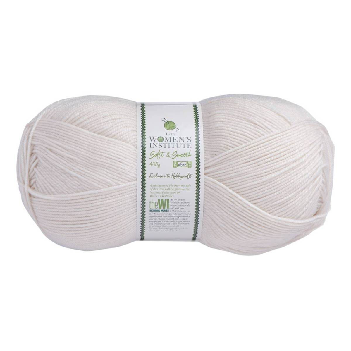 Women's Institute Cream Soft and Smooth Aran Yarn 400g | Hobbycraft
