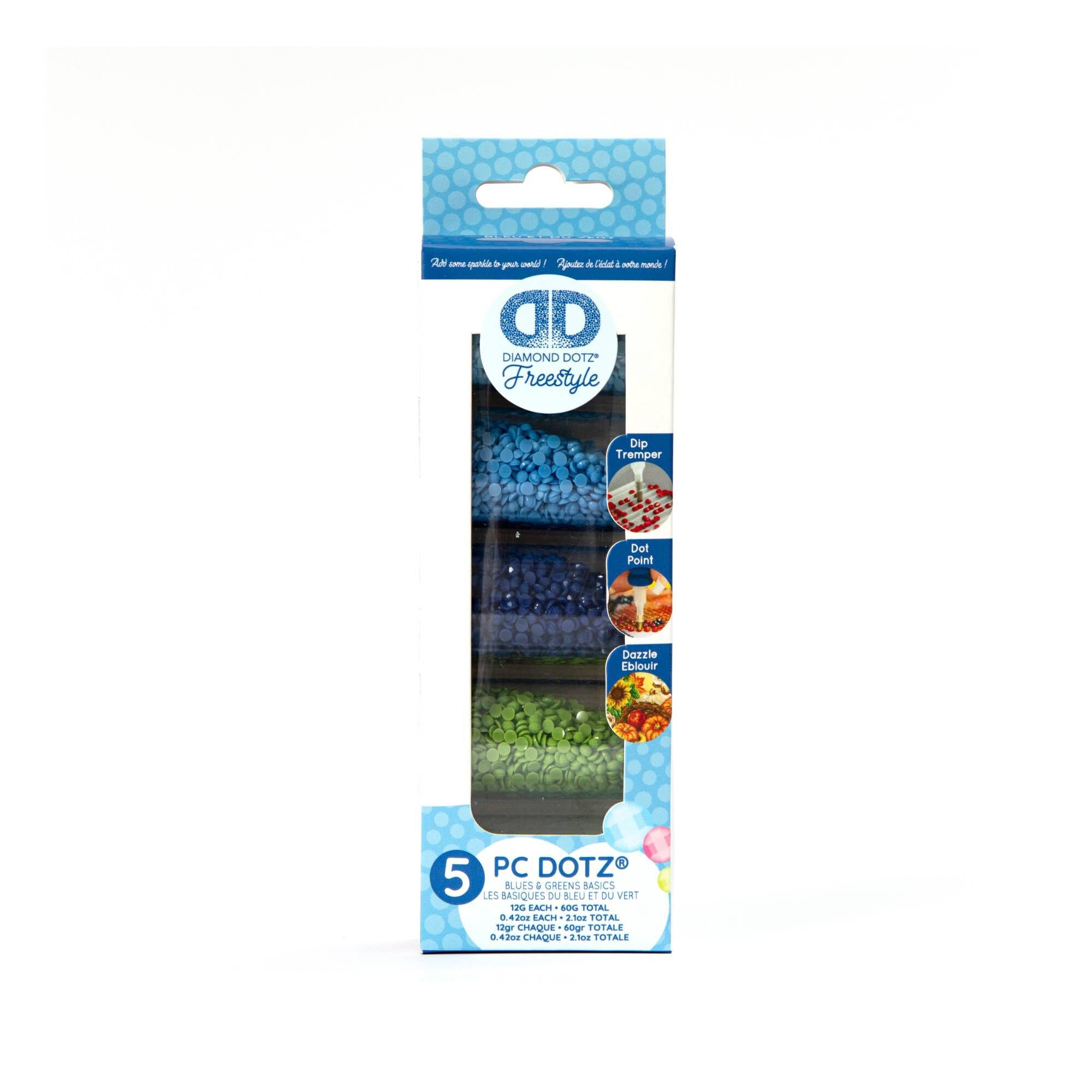 Diamond Dotz Green and Blue Freestyle Dotz 5 Pack | Hobbycraft