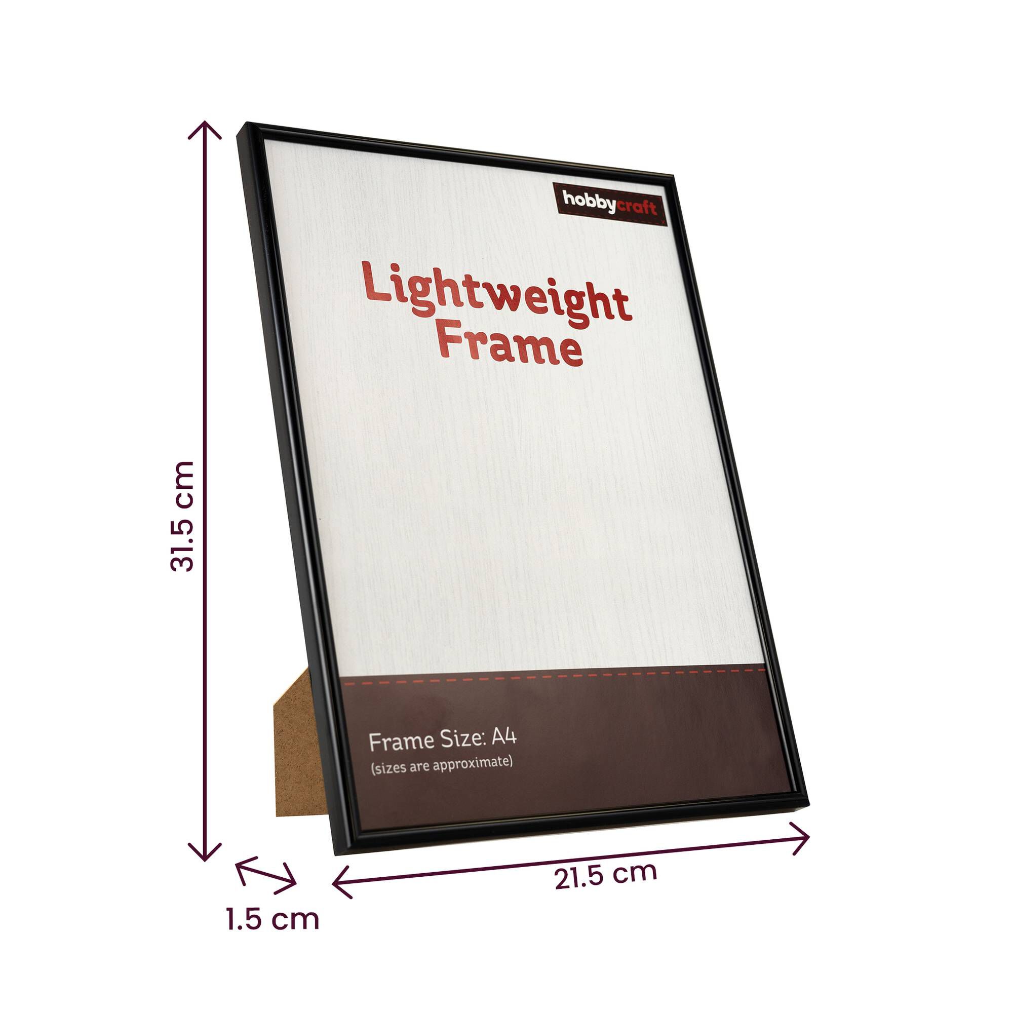 Black Lightweight Frame A4 | Hobbycraft