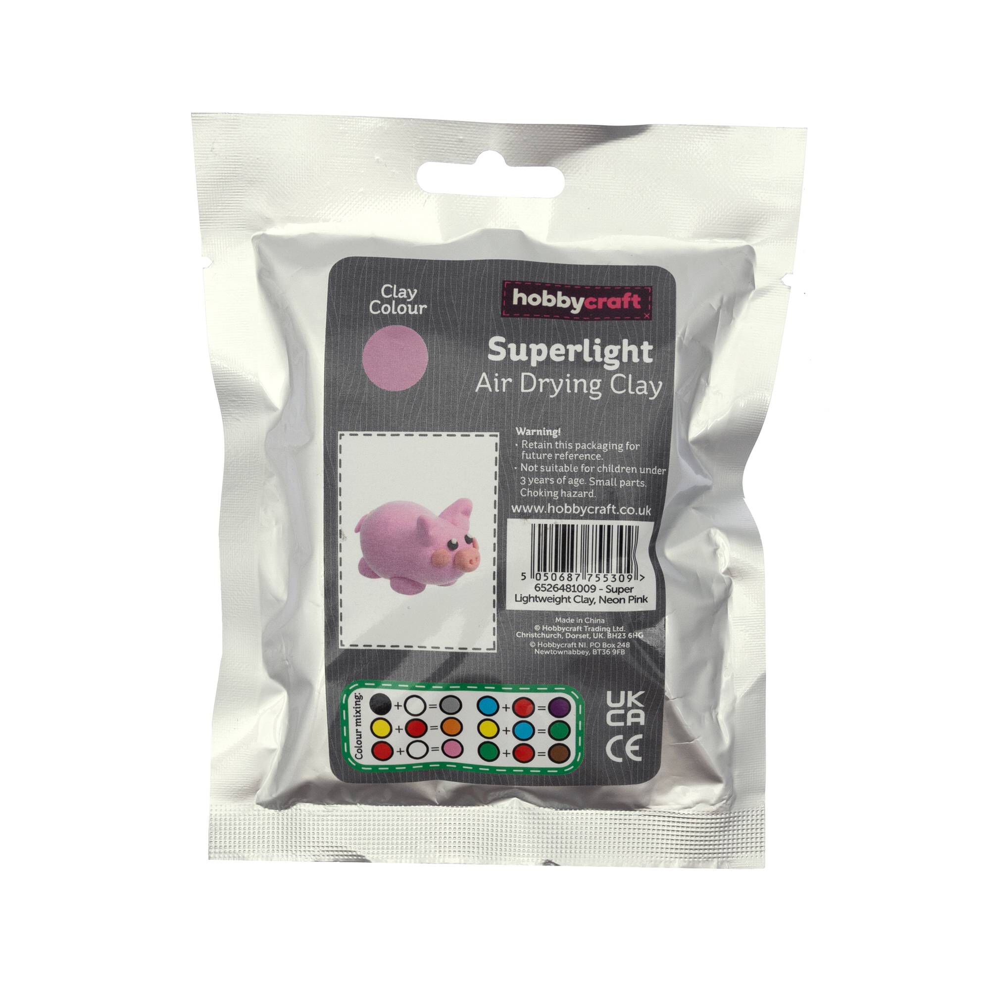 Neon Pink Superlight Air Drying Clay 30g | Hobbycraft