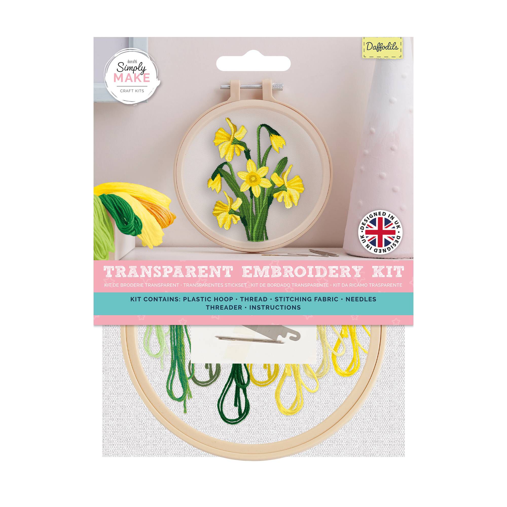 Daffodil Transparent Embroidery Kit | Hobbycraft