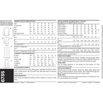 New Look Women's Separates Sewing Pattern 6735 | Hobbycraft