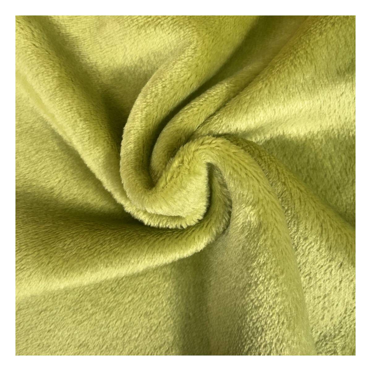 Lime Cuddle Fleece Fabric by the Metre | Hobbycraft