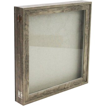 Grey Wash Magnetic Hinge Box Frame 12 x 12 Inches | Hobbycraft