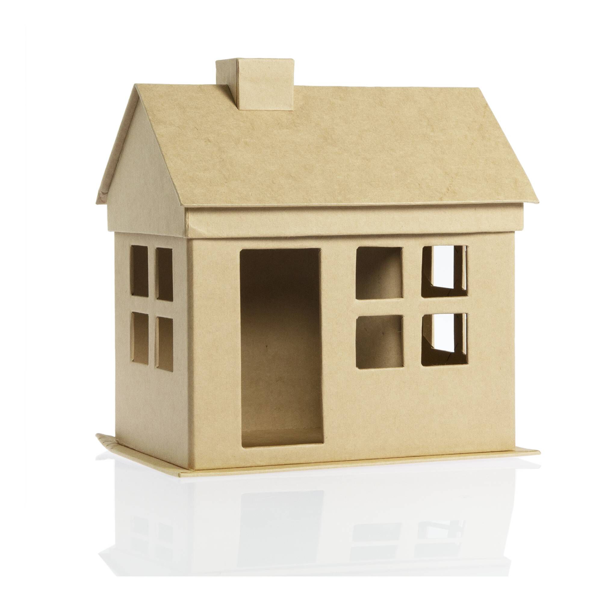 Mache House with Removable Roof 23cm | Hobbycraft