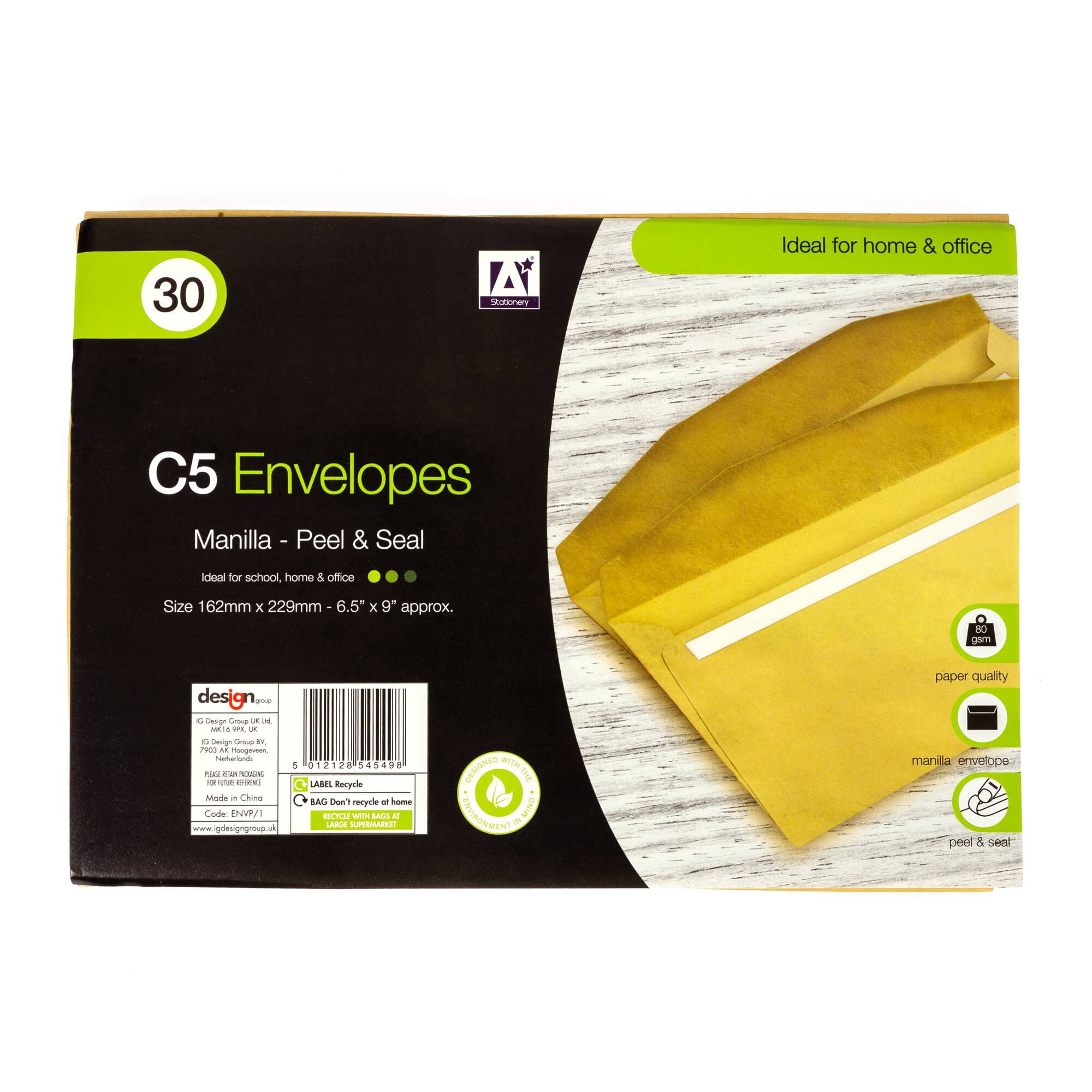 C5 Manilla Envelopes 30 Pack | Hobbycraft