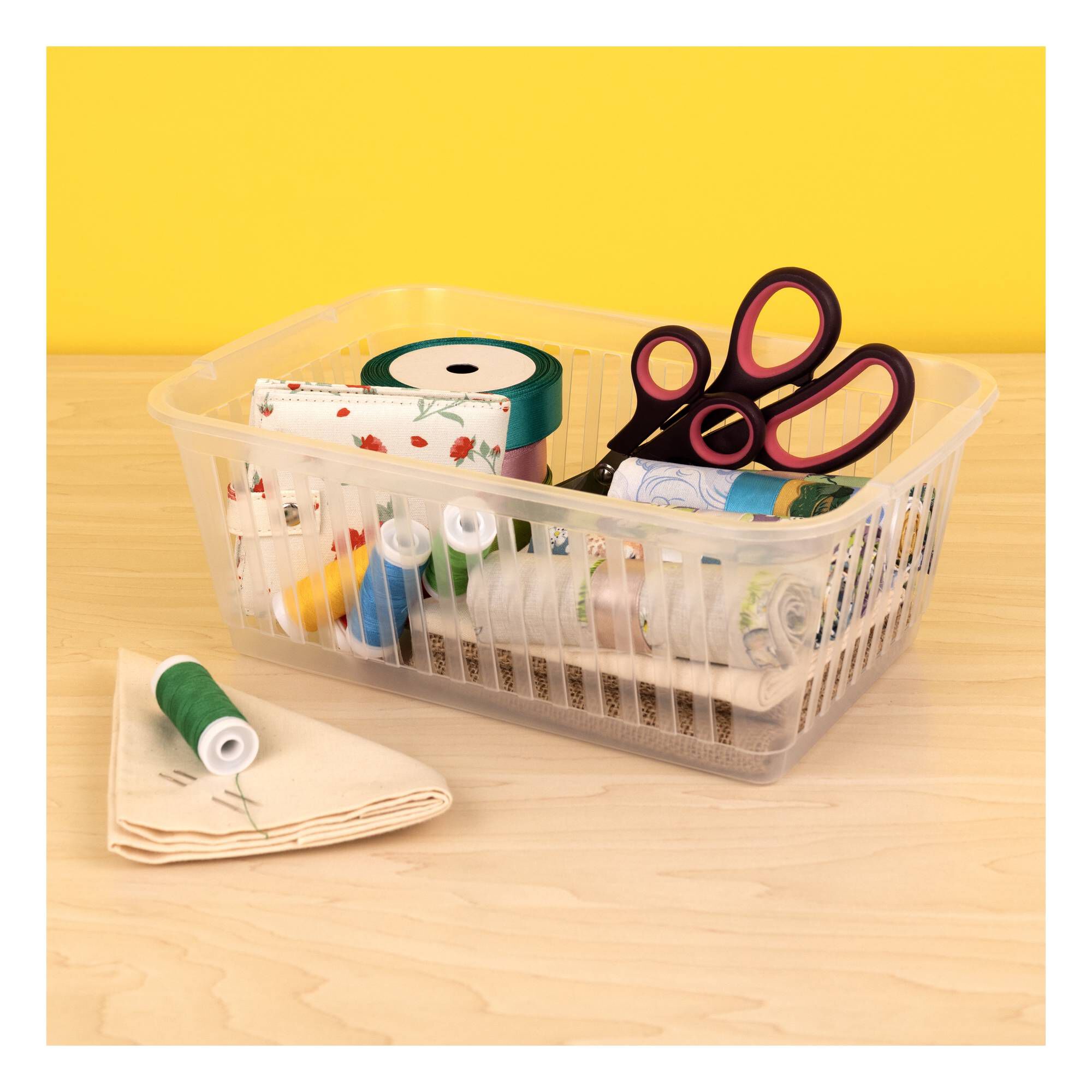 Whitefurze White Handy Basket 30cm x 19cm x 11cm | Hobbycraft