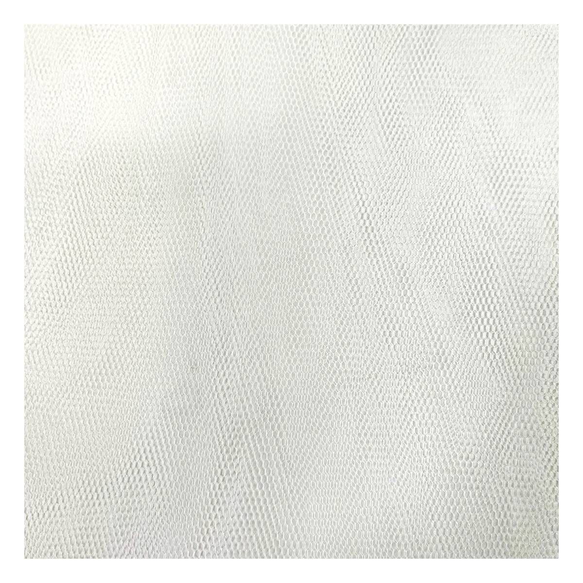 Ivory Nylon Dress Net Fabric by the Metre | Hobbycraft