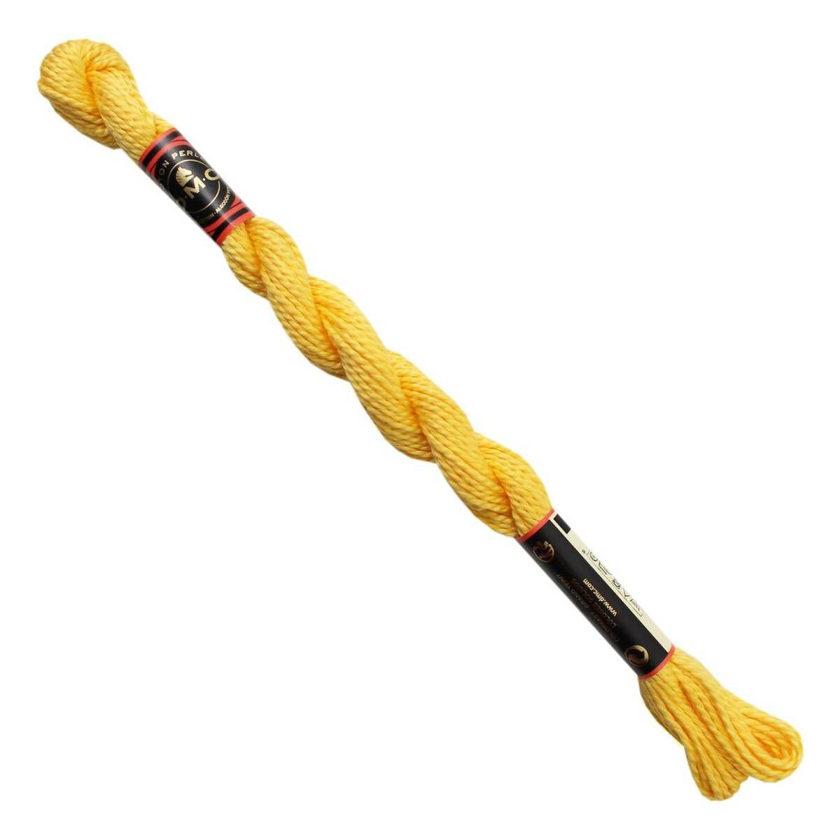 DMC Yellow Pearl Cotton Thread Size 3 15m (726) | Hobbycraft