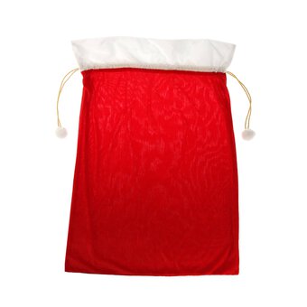 Red Velvet Santa Sack 70cm x 50cm | Hobbycraft