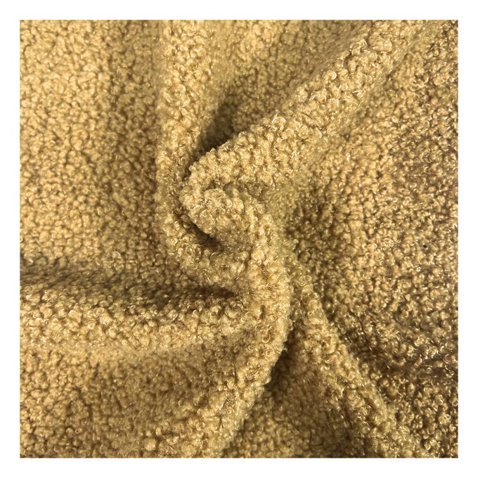 Mustard Teddy Fabric by the Metre | Hobbycraft