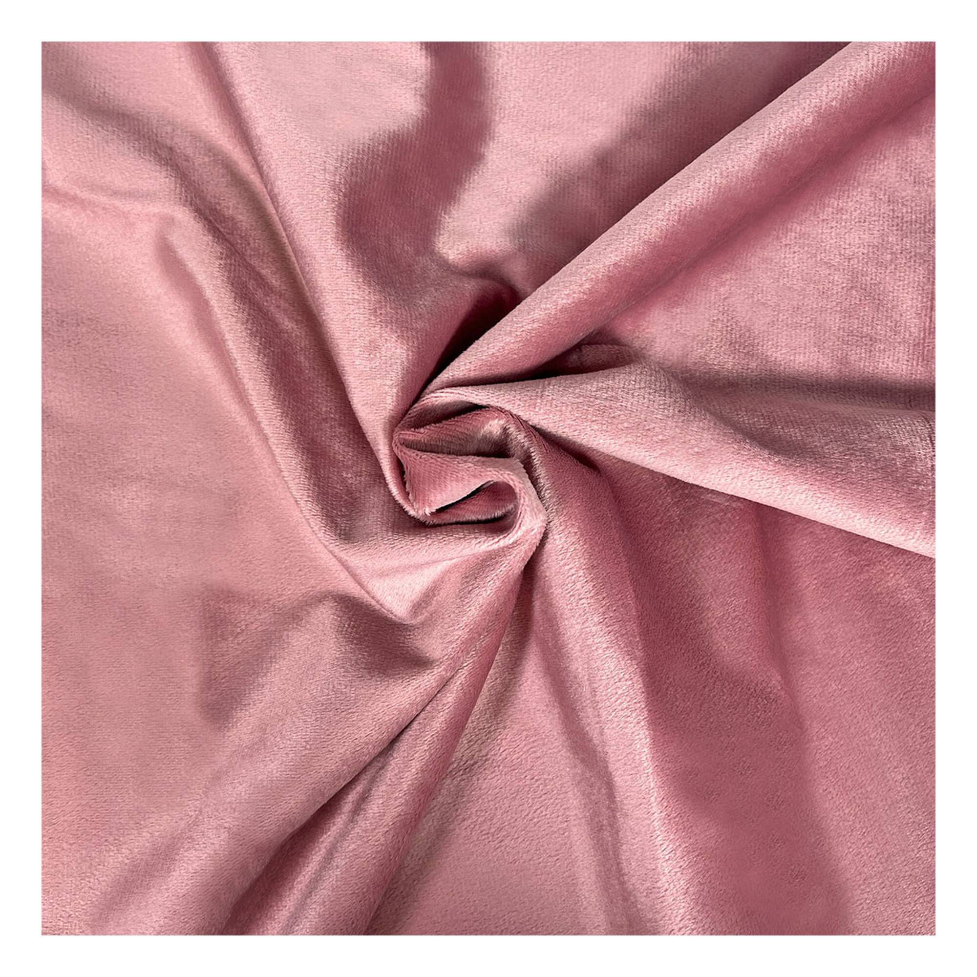 Dusky Pink Plain Dyed Velour Fabric by the Metre | Hobbycraft