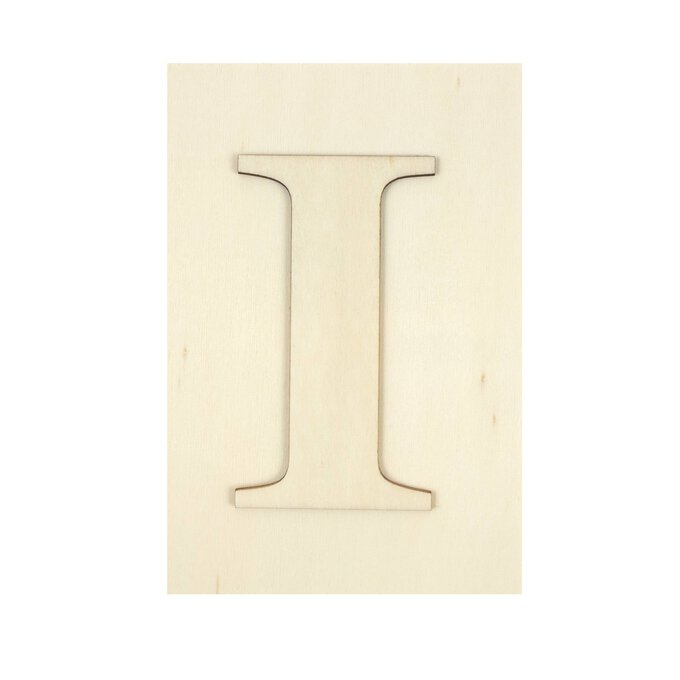 Wooden Letter I Plaque 10cm x 15cm | Hobbycraft