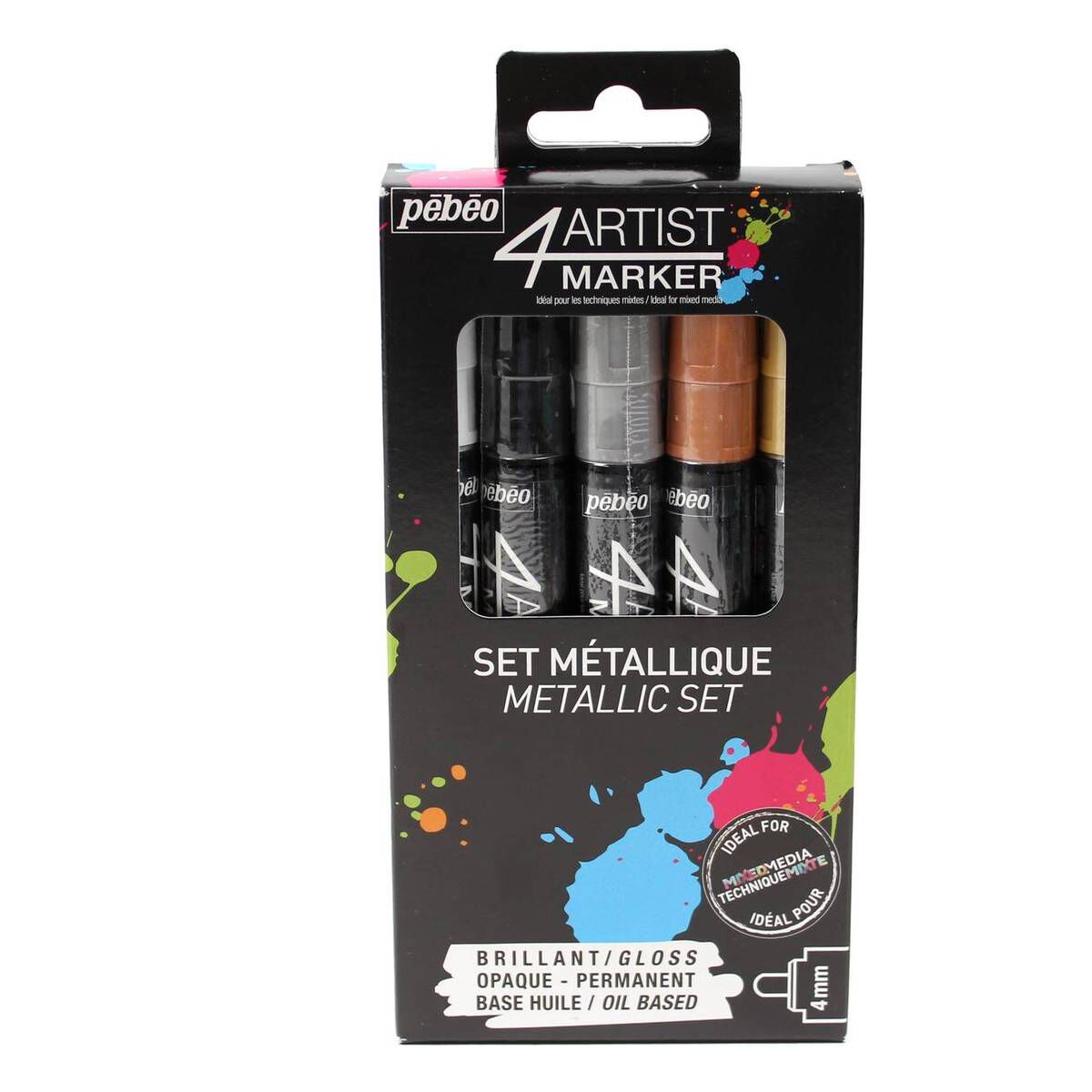 Pebeo 4Artist Metallic Markers Set 5 Pack | Hobbycraft