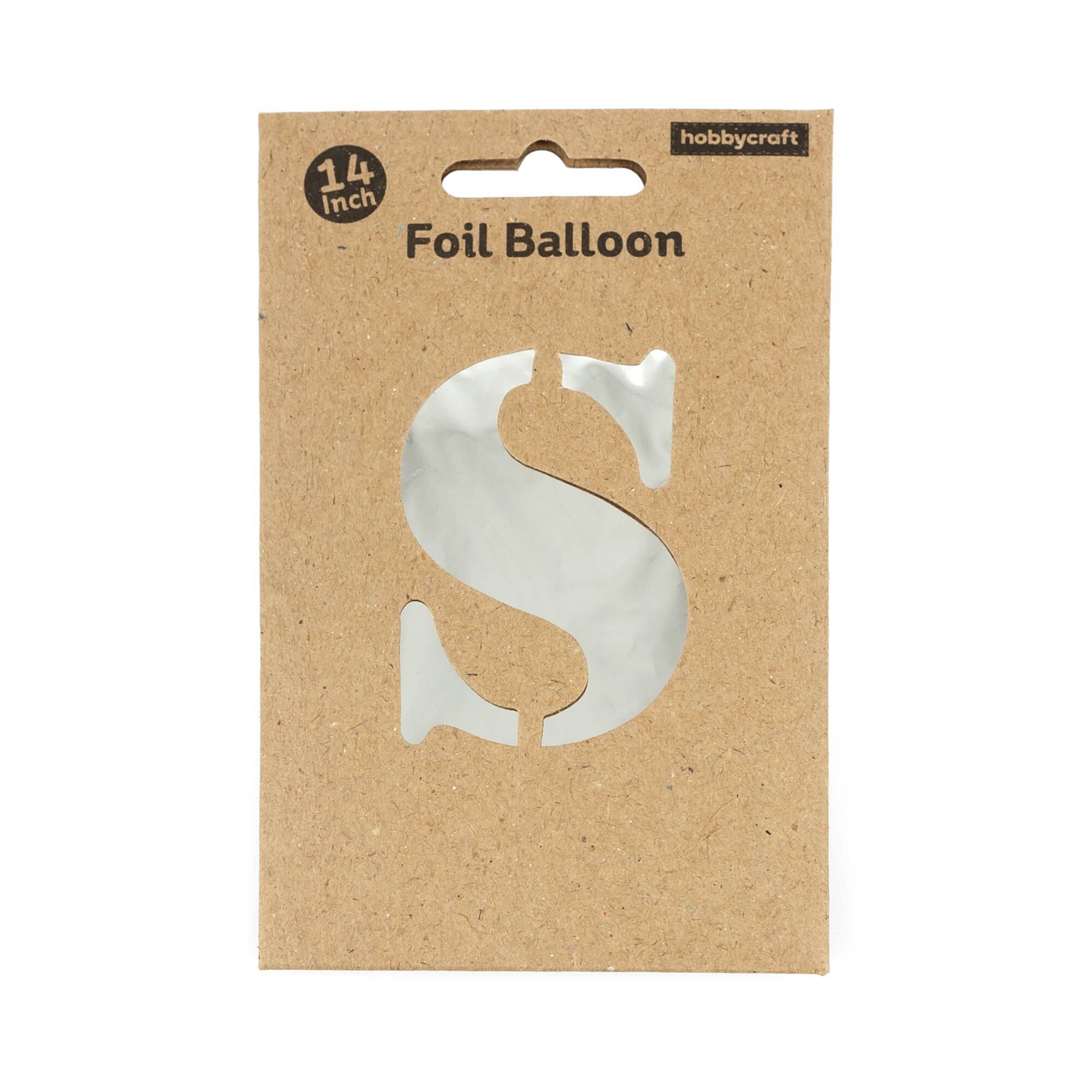 Silver Foil Letter S Balloon | Hobbycraft