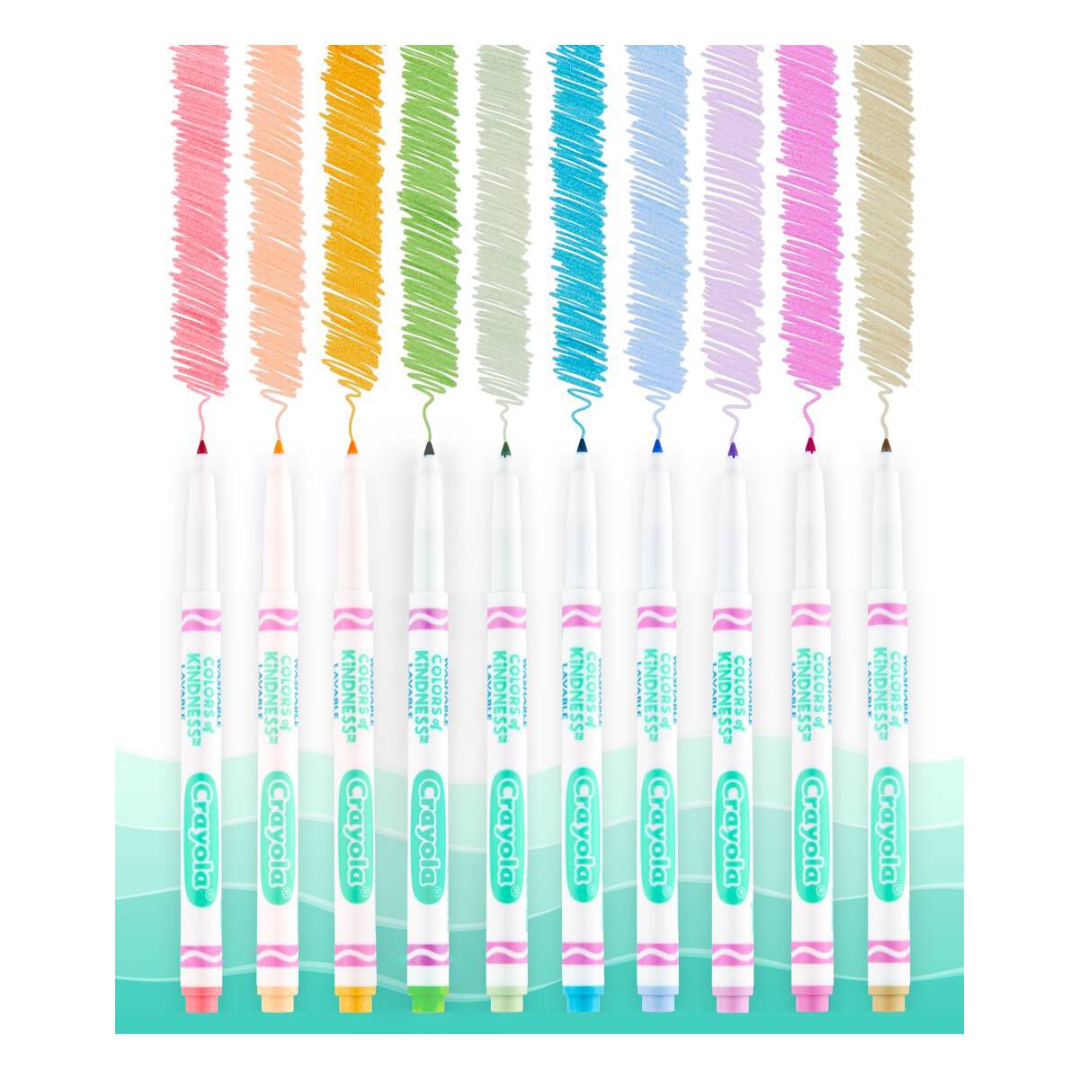 Crayola Colours of Kindness Washable Markers 10 Pack | Hobbycraft