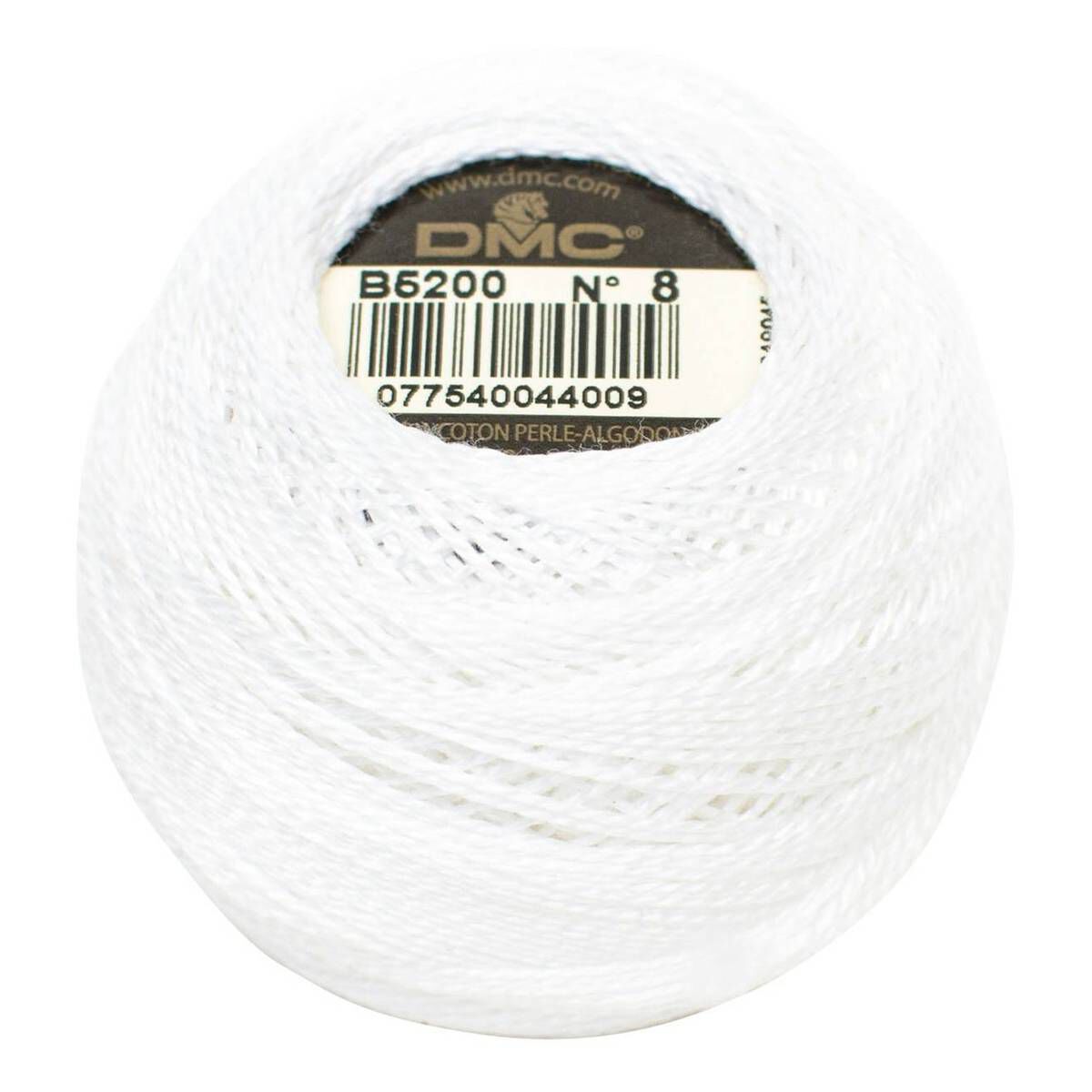 DMC White Pearl Cotton Thread on a Ball Size 8 80m (B5200) | Hobbycraft