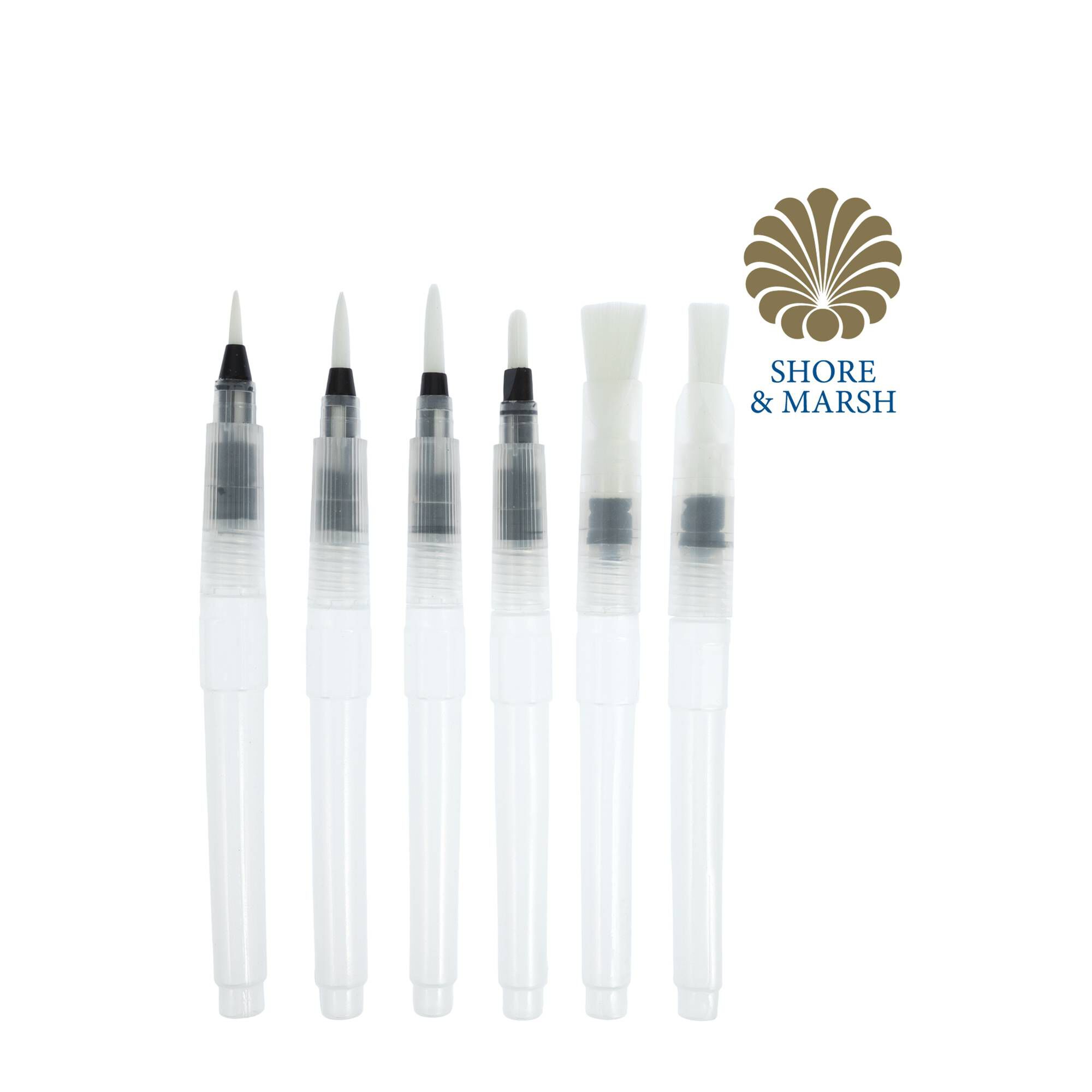 Shore & Marsh Water Brush Set 6 Pack | Hobbycraft