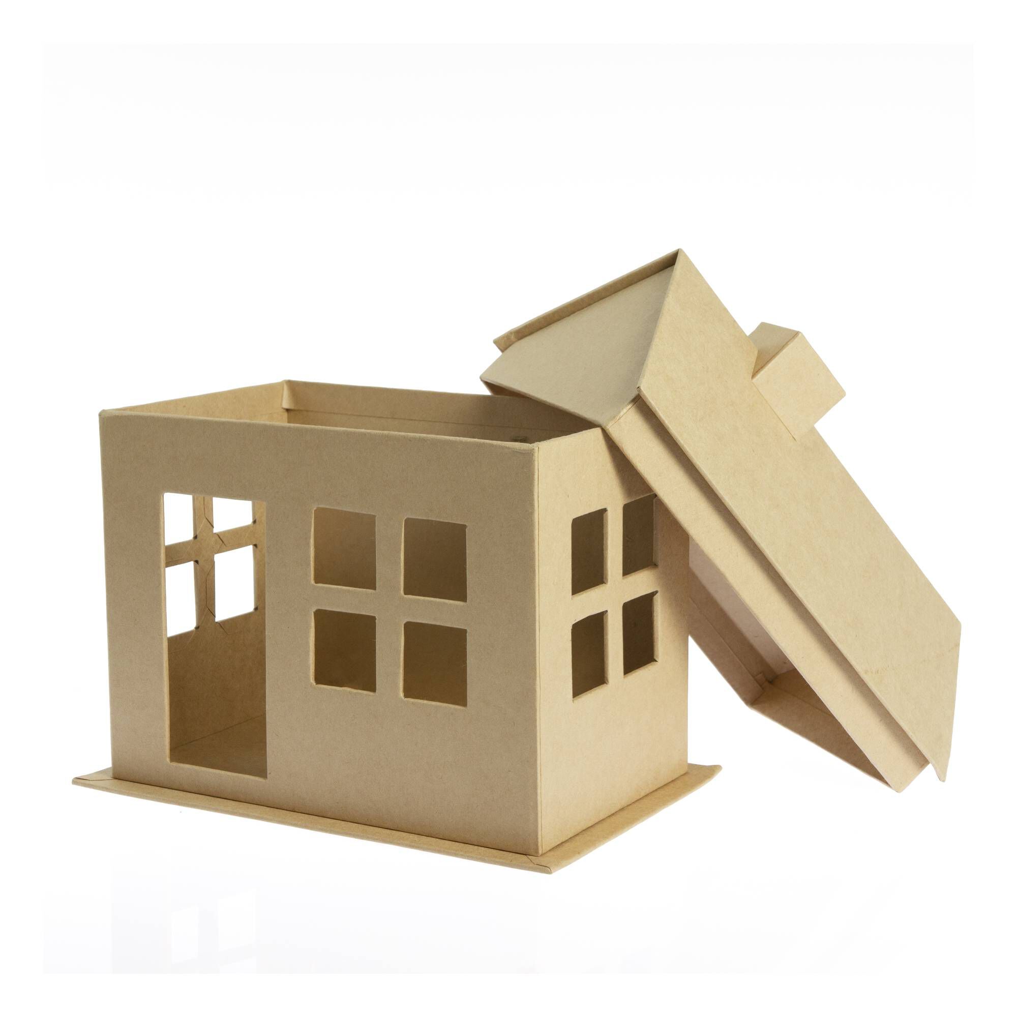 Mache House with Removable Roof 23cm | Hobbycraft