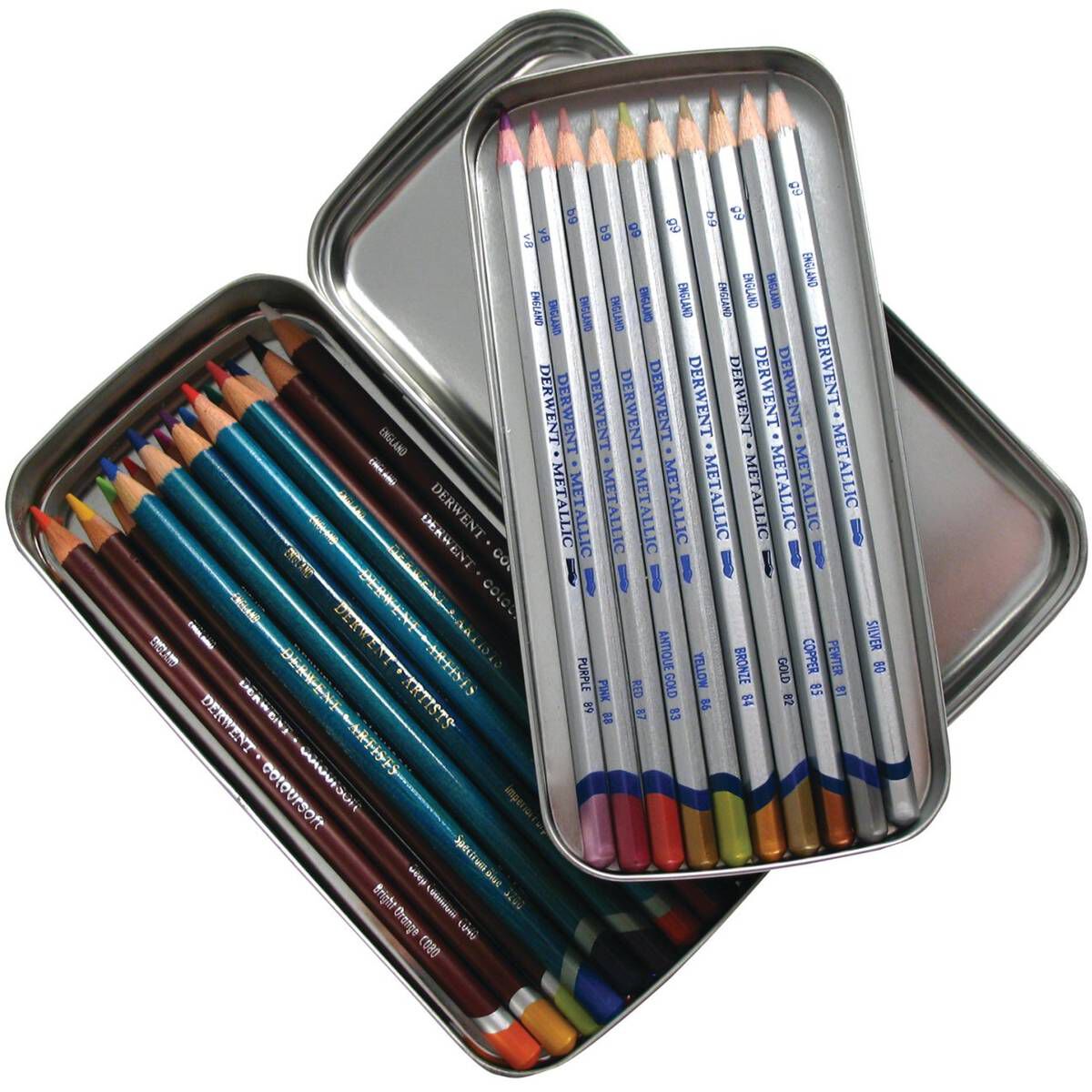 Derwent Silver Pencil Tin | Hobbycraft