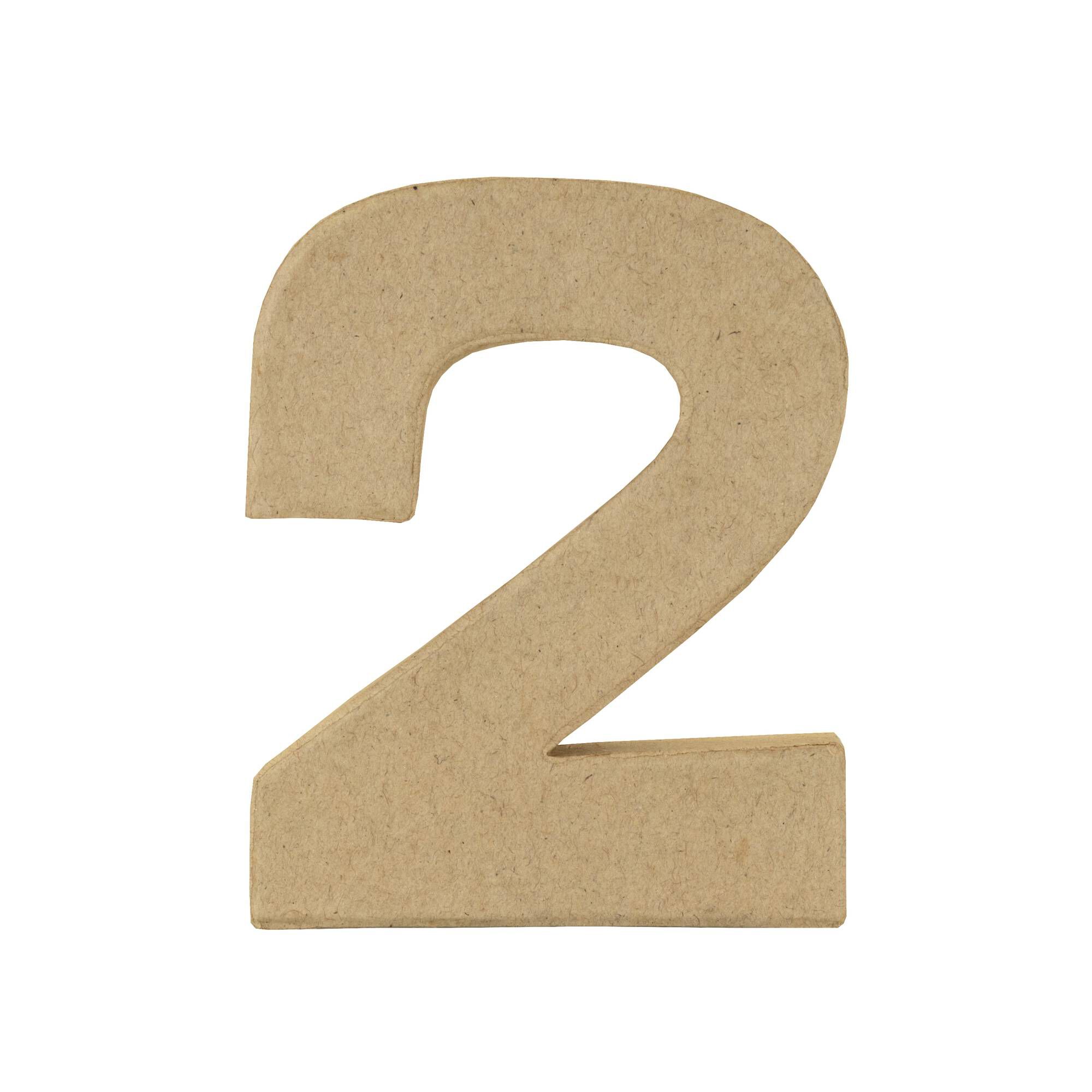 Mini Mache Number 2 10cm | Hobbycraft