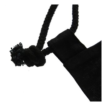 Black Cotton Drawstring Bag | Hobbycraft