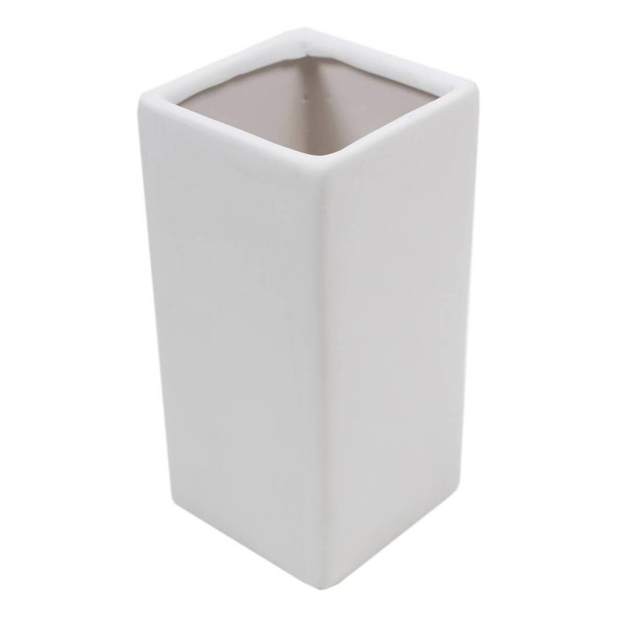 Unglazed Ceramic Square Vase 16cm x 8cm x 8cm | Hobbycraft