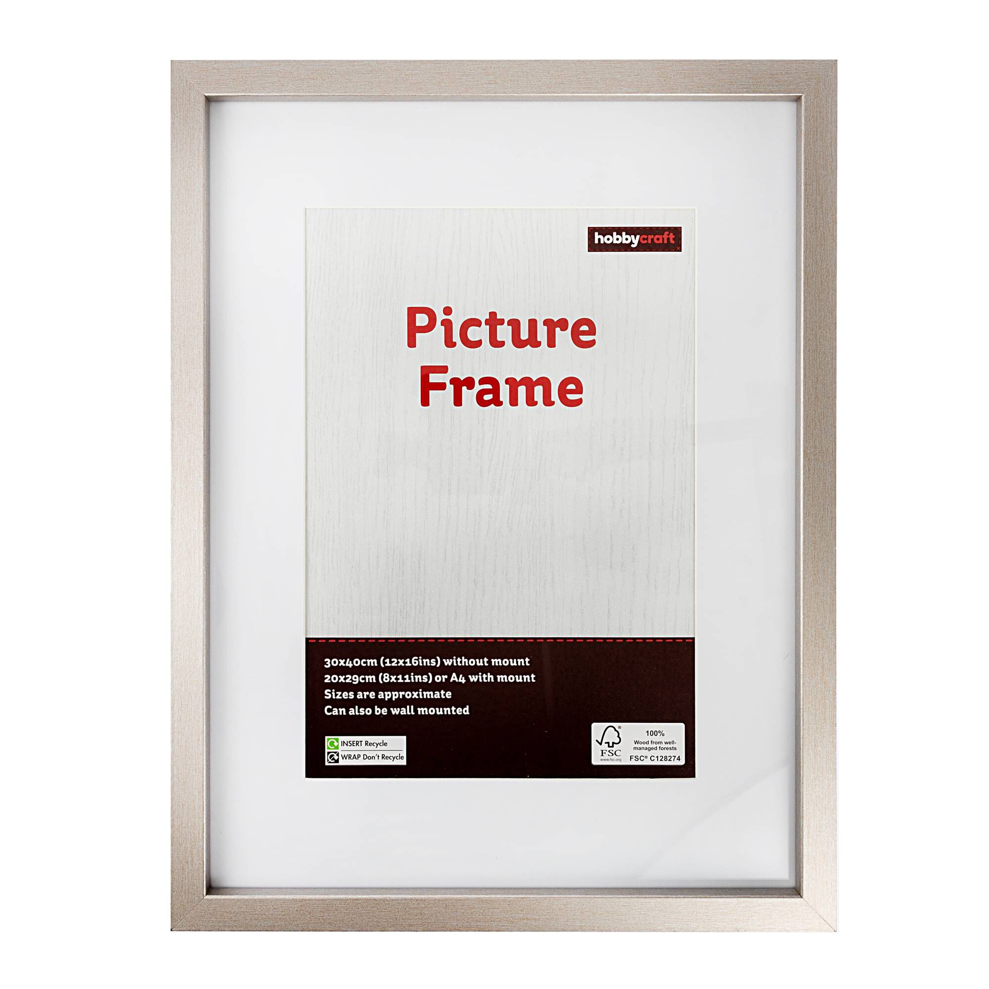 Metallic Silver Picture Frame 30cm x 40cm | Hobbycraft