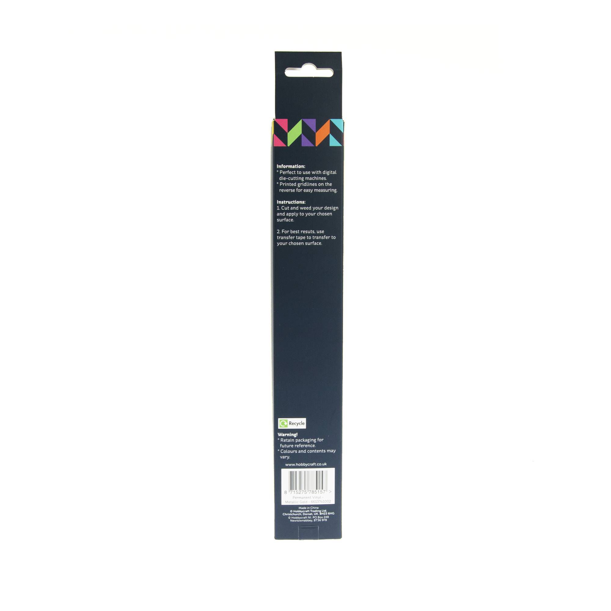 Metallic Gold Glossy Permanent Vinyl 12 x 48 Inches | Hobbycraft