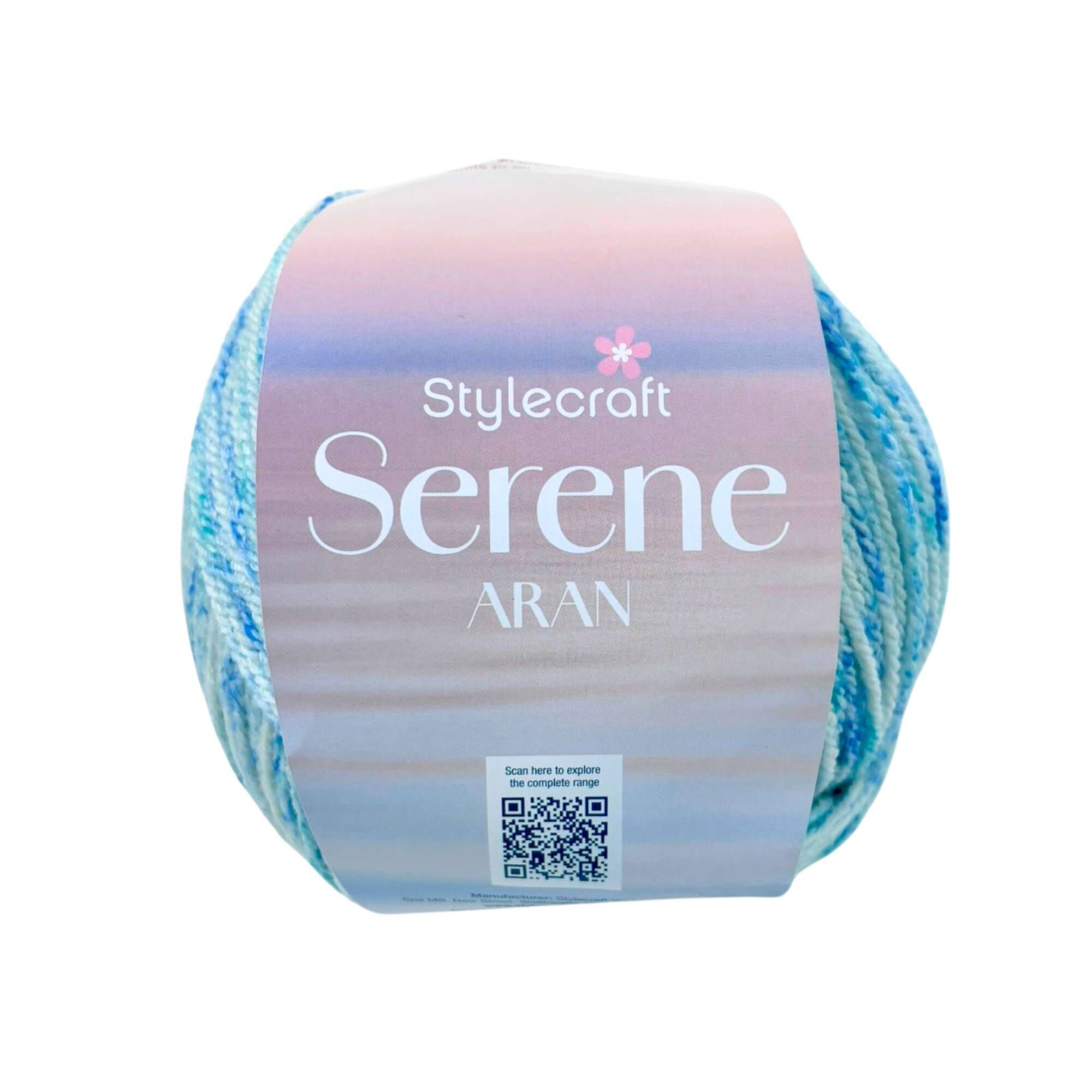 Stylecraft Tranquil Blue Serene Aran 100g | Hobbycraft